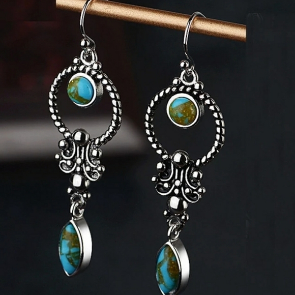 minimalist | Jewelry | Turquoise Dangle Drop Earrings | Poshmark